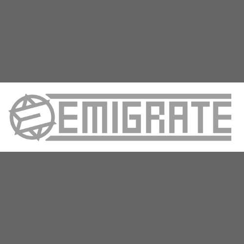 Car Sticker ”EMIGRATE” - silver (inside) | Emigrate-Shop